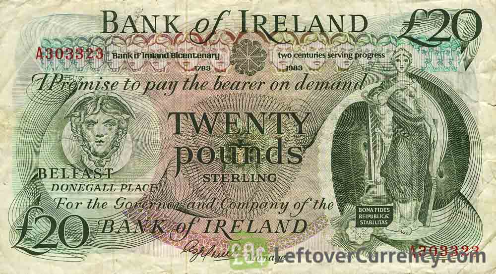 Bank Of Ireland 20 Pounds Mercury Exchange Yours For Cash