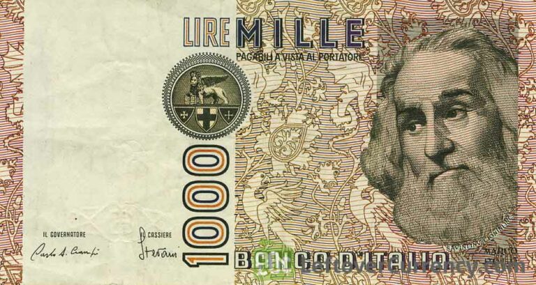 Italian Lira banknotes - Exchange yours now