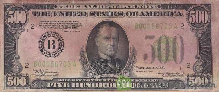 500 American Dollars banknote - Exchange yours for cash today