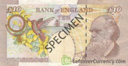 Bank of England 10 Pounds (Charles Darwin) - exchange yours