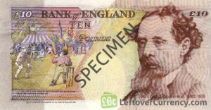 Bank of England 10 Pounds (Charles Dickens) - exchange yours