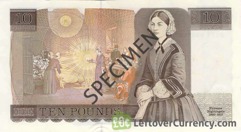 Bank of England 10 Pounds (Florence Nightingale) - exchange yours