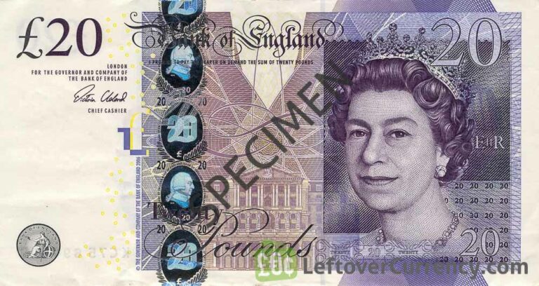 Bank of England 20 Pounds Sterling (Adam Smith) - exchange yours