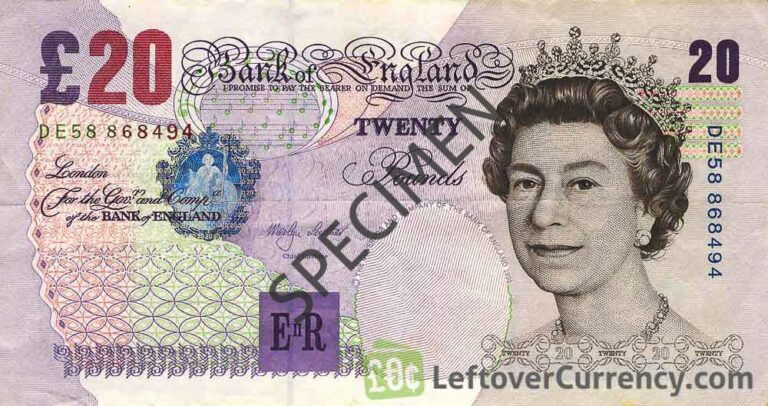 100 British Pounds banknote (white note) - Bank of England white notes