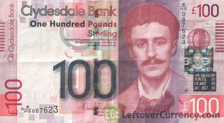 Clydesdale Bank 100 Pounds - Exchange yours for cash today