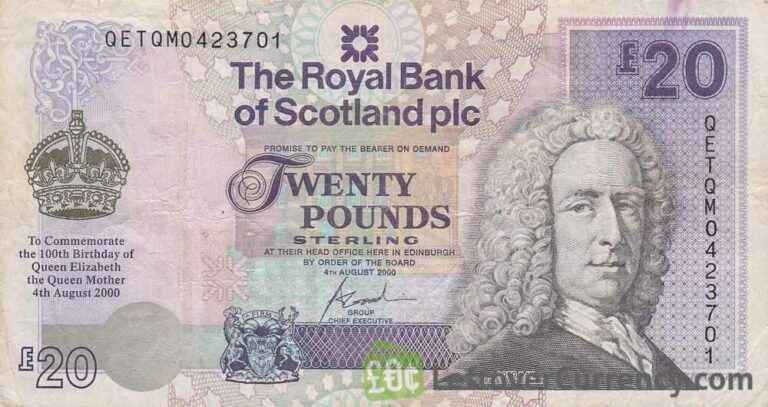 current Royal Bank of Scotland banknotes - Exchange yours now