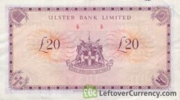 Ulster Bank Limited 20 Pounds (series 1970-1988) - exchange yours