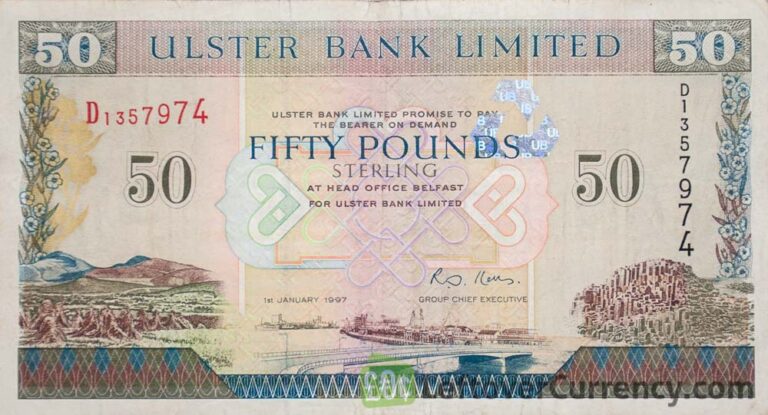 current Ulster Bank Limited banknotes - Exchange yours now