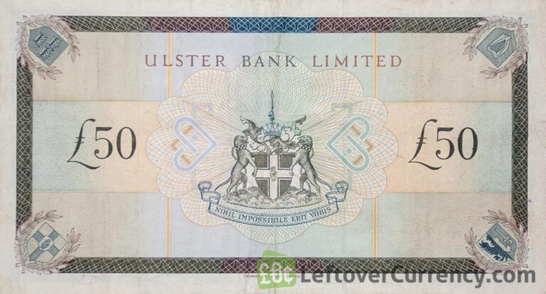 Ulster Bank Limited 50 Pounds (series 1997) - exchange yours