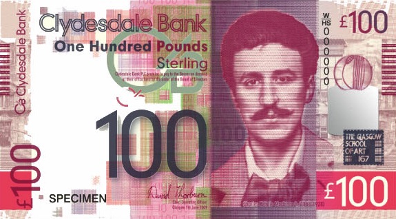 Clydesdale Bank 100 Pounds - Exchange yours for cash today