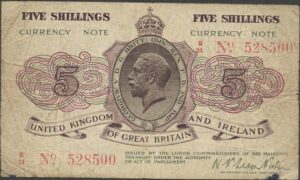 HM Treasury 5 Shillings (King George V) - Exchange yours for cash