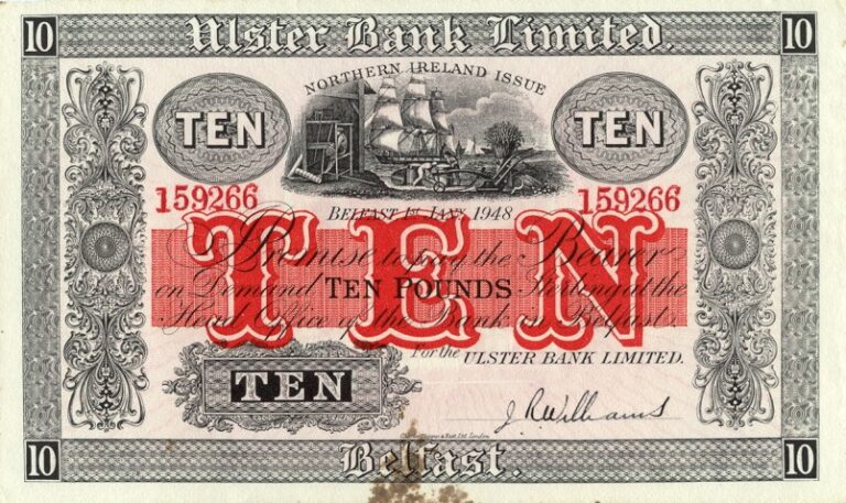 Ulster Bank Limited 10 Pounds (series 1929-1948) - exchange yours