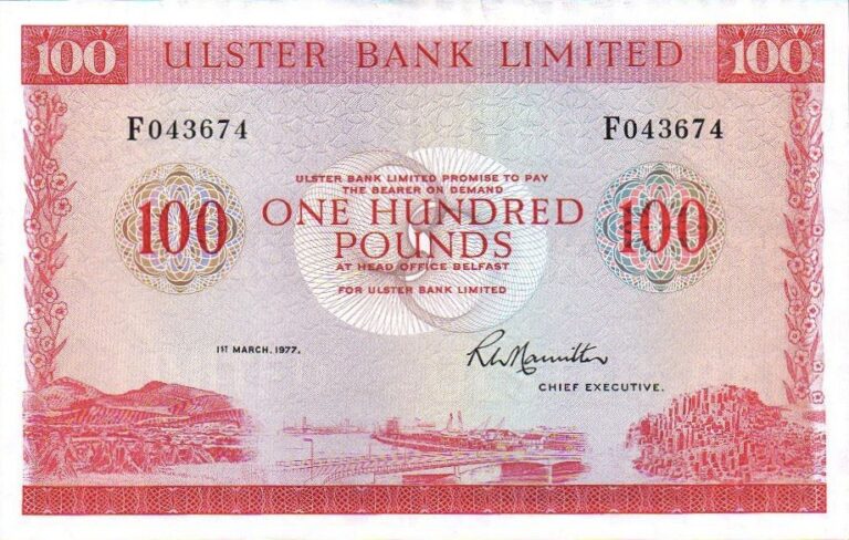 withdrawn Ulster Bank Limited banknotes - Exchange yours now