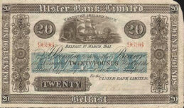 Ulster Bank Limited 20 Pounds (series 1929-1948) - exchange yours