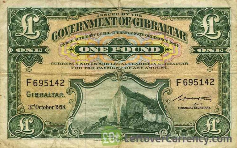 1 Gibraltar Pound (Rock of Gibraltar series) - exchange yours