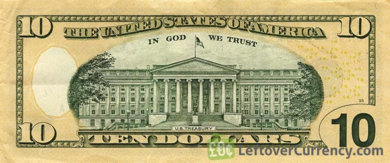 10 American Dollars banknote - Exchange yours for cash today