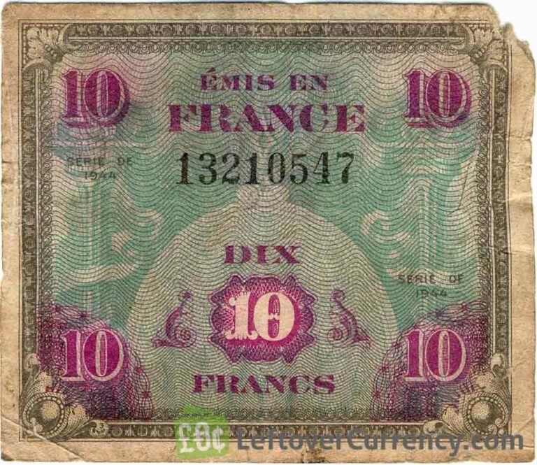 10 French Francs (Allied Military Currency 1944) - exchange yours