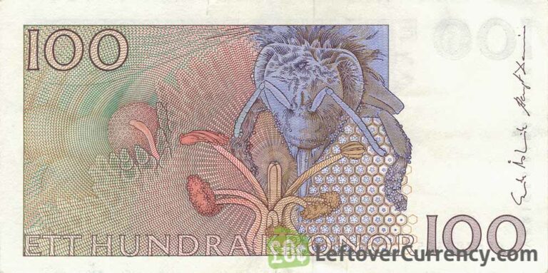 100 Swedish Kronor (Carl von Linne issue 1986) - exchange yours