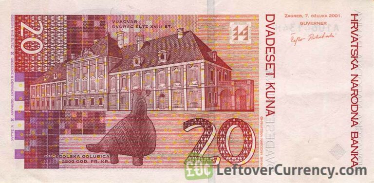 20 Croatian Kuna banknote - Exchange yours for cash today