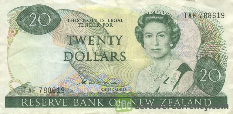20 New Zealand Dollars series 1999 - Exchange yours for cash