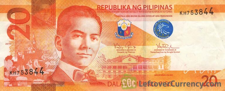 20 Philippine Peso (Manuel Luis Quezon) - Exchange yours for cash