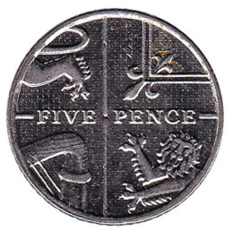 5 Pence coin Great Britain - Exchange yours for cash today