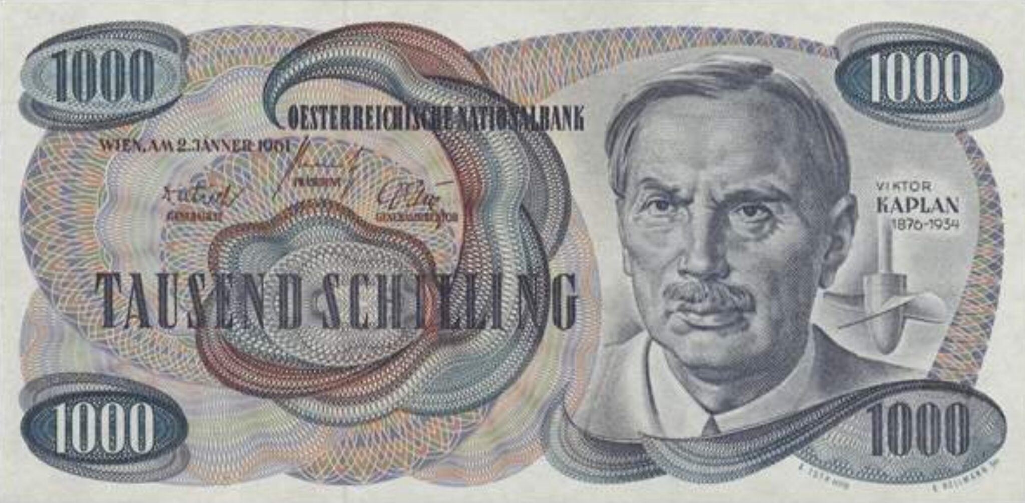 1000 Austrian Schilling (Karl Landsteiner) - exchange yours today
