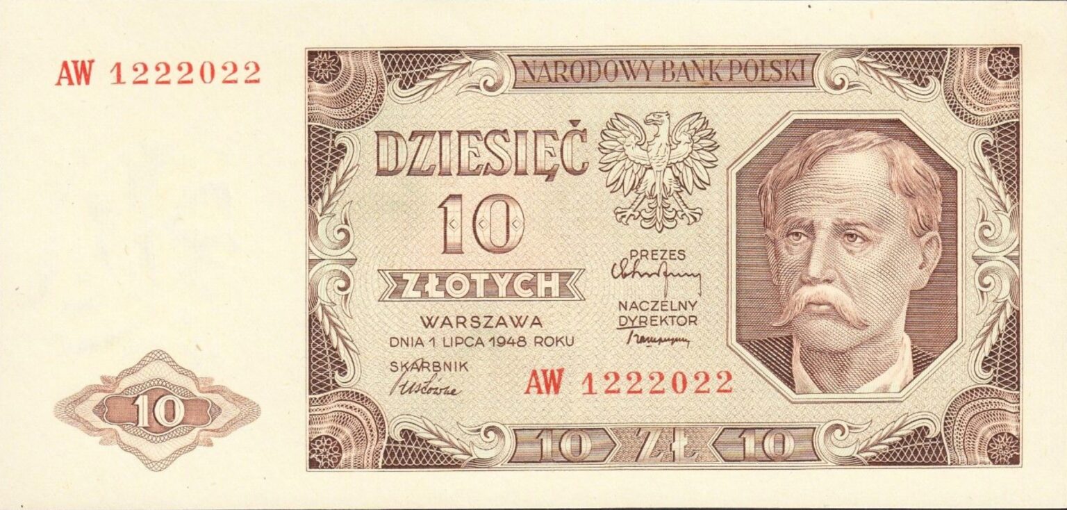10 old Polish Zlotych banknote 1948 issue - Exchange yours for cash