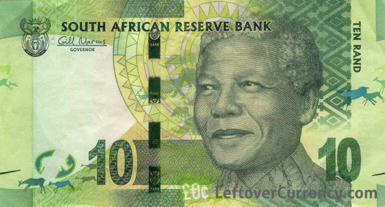 10 South African Rand banknote (Nelson Mandela) - Exchange yours today