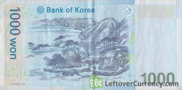 1000 South Korean won banknote - Exchange yours for cash today