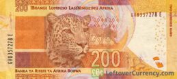 200 South African Rand banknote Nelson Mandela - Exchange yours today