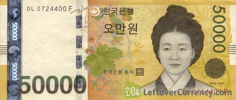 current South Korean Won banknotes - Exchange yours now