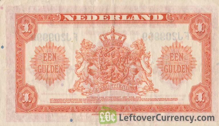 1 Dutch Guilder banknote (Muntbiljet 1943) - Exchange yours today