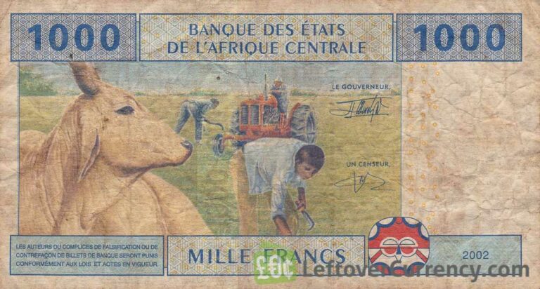 1000 francs banknote Central African CFA - Exchange yours today