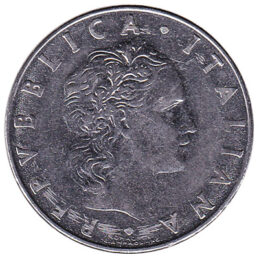50 Italian Lire coin (Vulcan large type) - Exchange for cash today