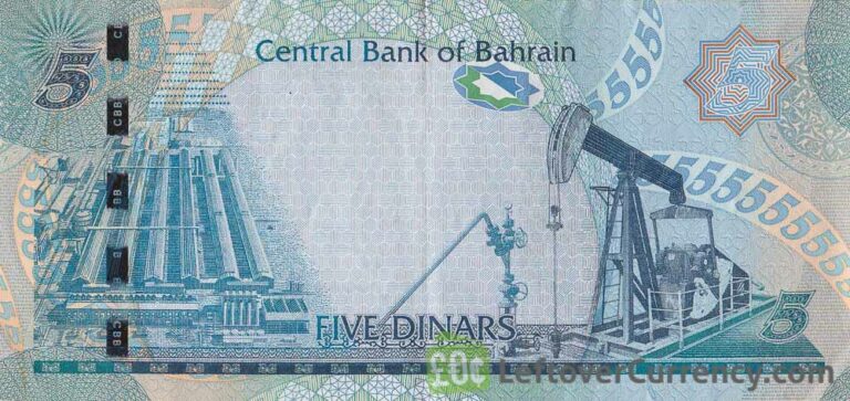 Bahrain 5 DInars banknote (4th Issue) - Exchange yours for cash today