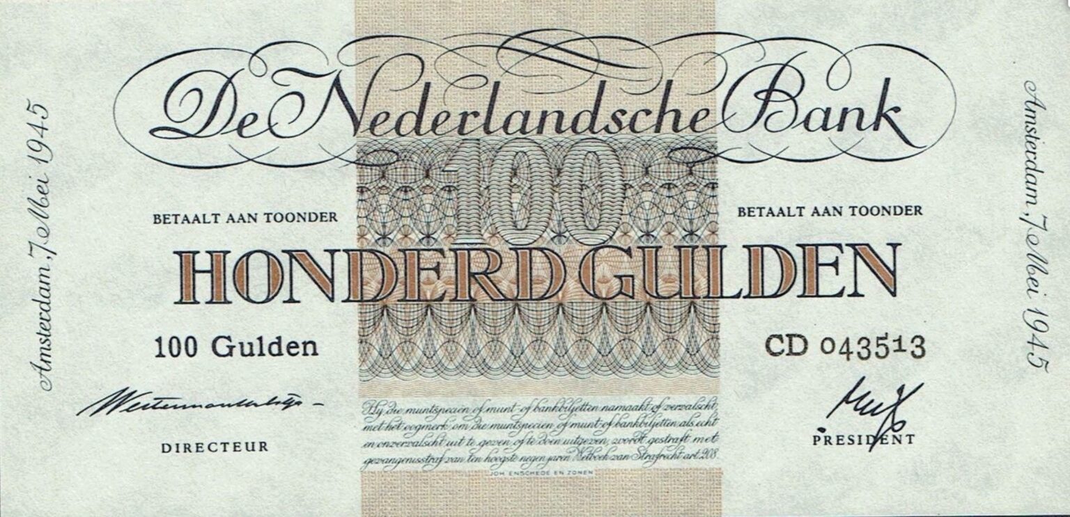 100 Dutch Guilders banknote (Geldzuivering) - Exchange yours for cash