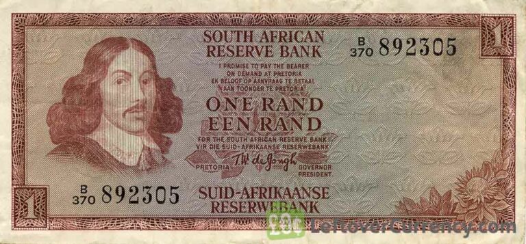 1 South African Rand banknote van Riebeeck framed - Exchange for cash
