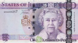 100 Jersey Pounds banknote Diamond Jubilee - Exchange yours for cash