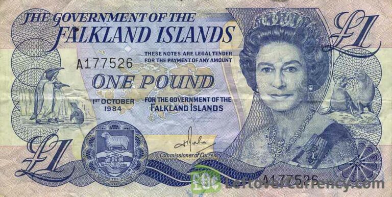 1 Falkland Islands Pound banknote - Exchange yours for cash today