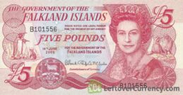 5 Falkland Islands Pounds banknote - Exchange yours for cash today