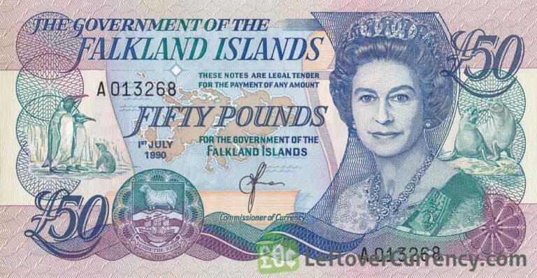 current Falkland Islands Pounds banknotes - Exchange yours now