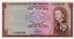 1 Pound banknote (Government of Malta) - Exchange yours for cash today