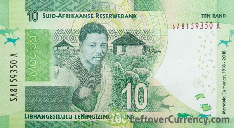 10 South African Rand banknote (Madiba Centenary) - Exchange yours