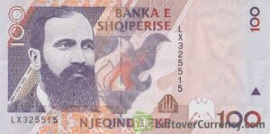 100 Albanian Lek banknote (Fan S Noli) - Exchange yours for cash