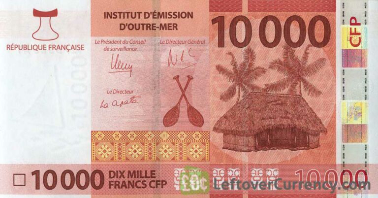10000 CFP francs banknote (2014) - Exchange yours for cash today