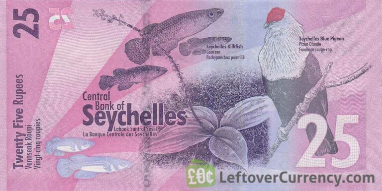 25 Seychelles Rupees banknote - Exchange yours for cash today