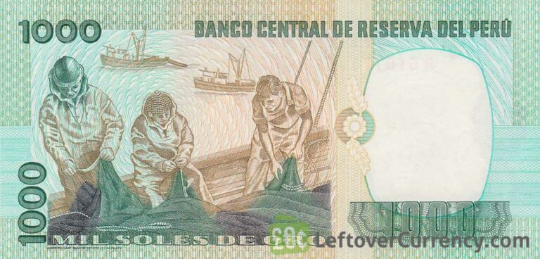 1000 Soles de Oro banknote Peru (Grau) - Exchange yours for cash today