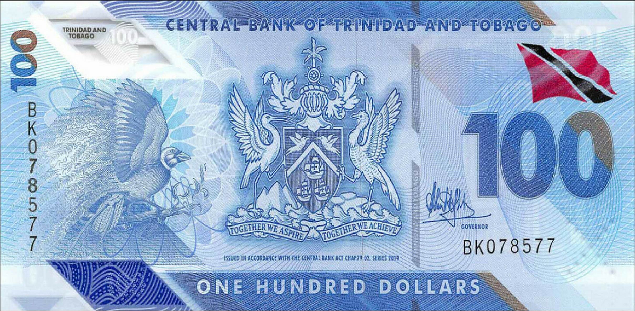  100 Trinidad And Tobago Banknote new Polymer 2019 Exchange Yours