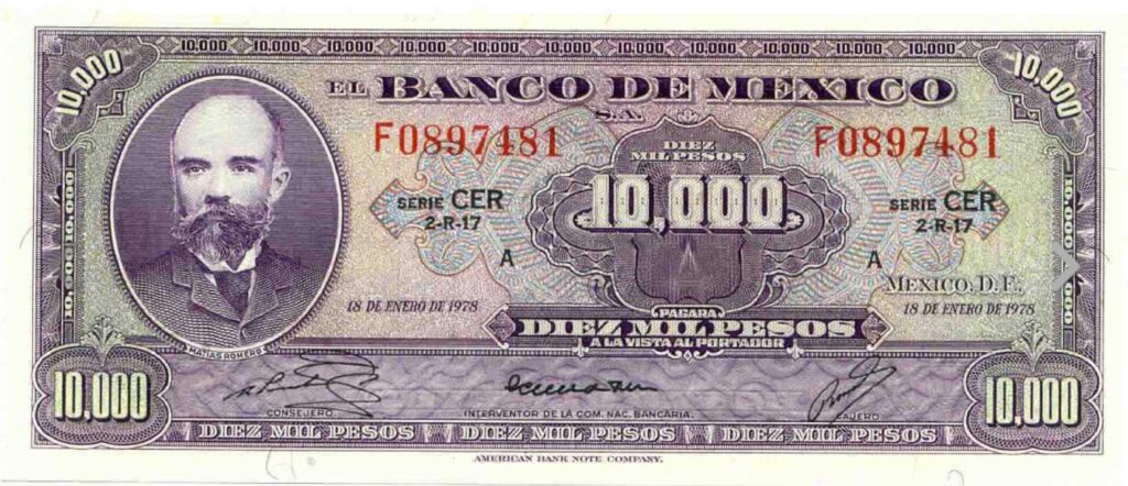 obsolete Old Mexican Peso banknotes - Exchange yours now